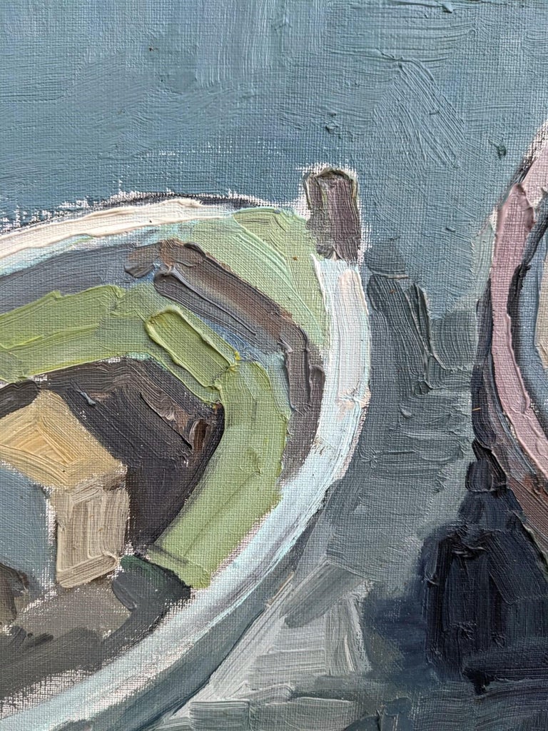 Unknown - Mid-Century Modern Swedish "Rowing Boats" Vintage River Oil ...