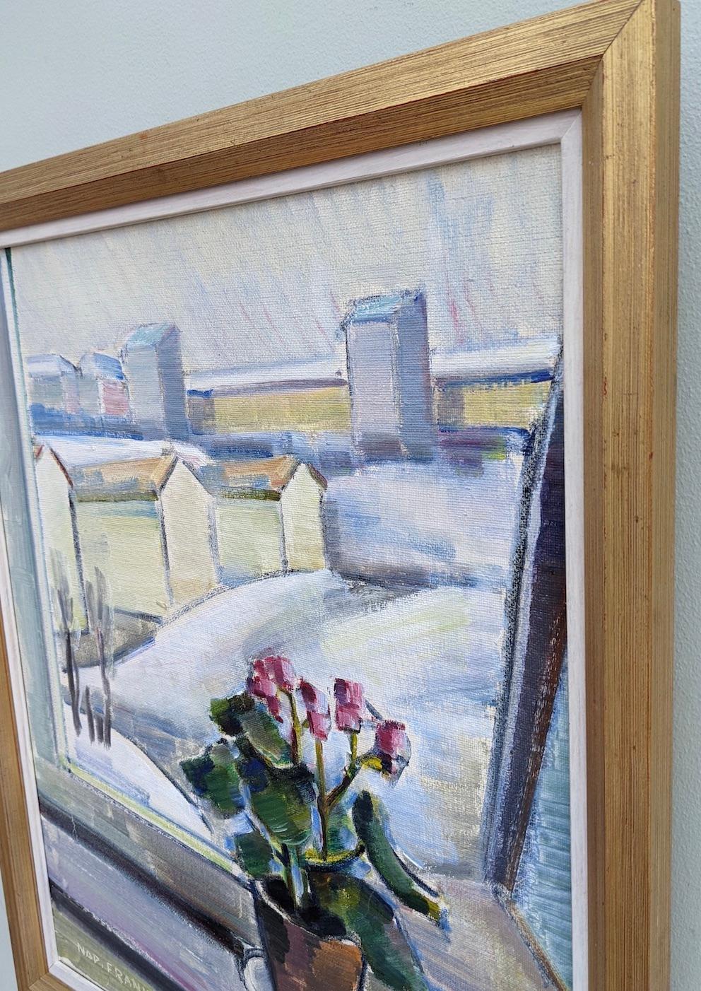 Unknown - Mid-Century Modern Vintage Still Life Oil Painting - Window ...