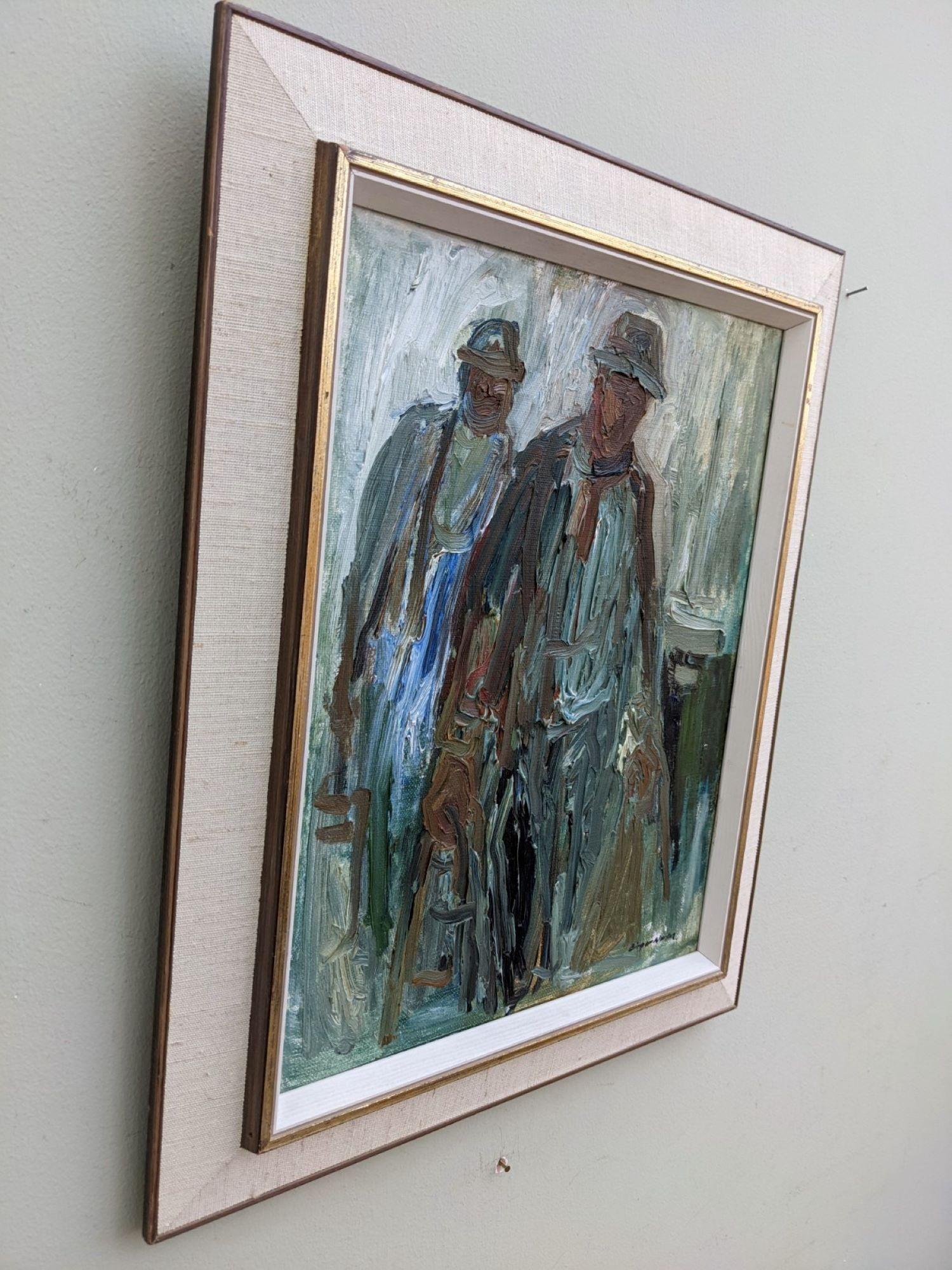 Unknown - Mid-Century Modern "Walking Past" Swedish Vintage Figurative ...