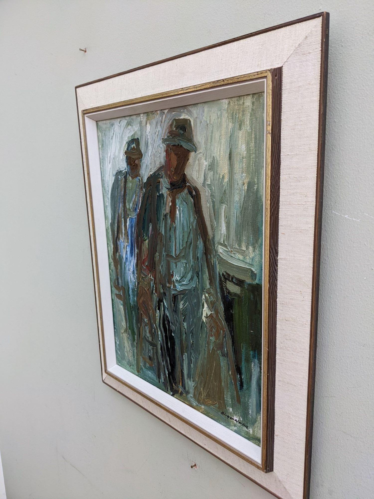 Unknown - Mid-Century Modern "Walking Past" Swedish Vintage Figurative ...