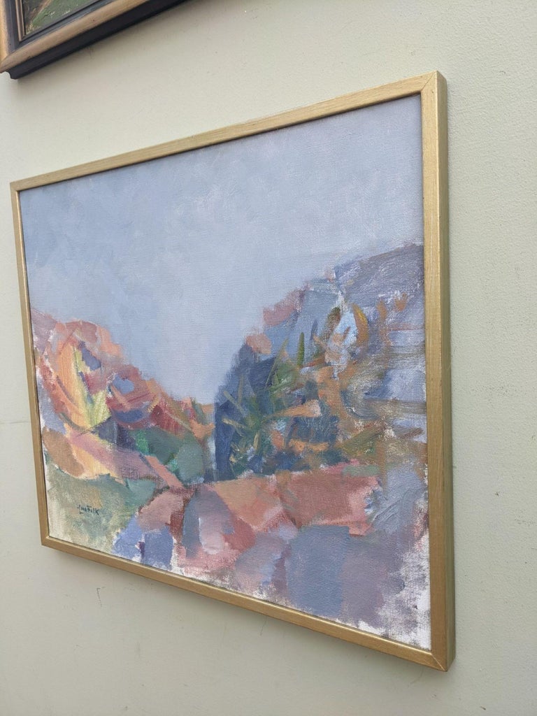 Unknown - Mid-Century Semi-Abstract Swedish "Lavender Sky" Vintage ...