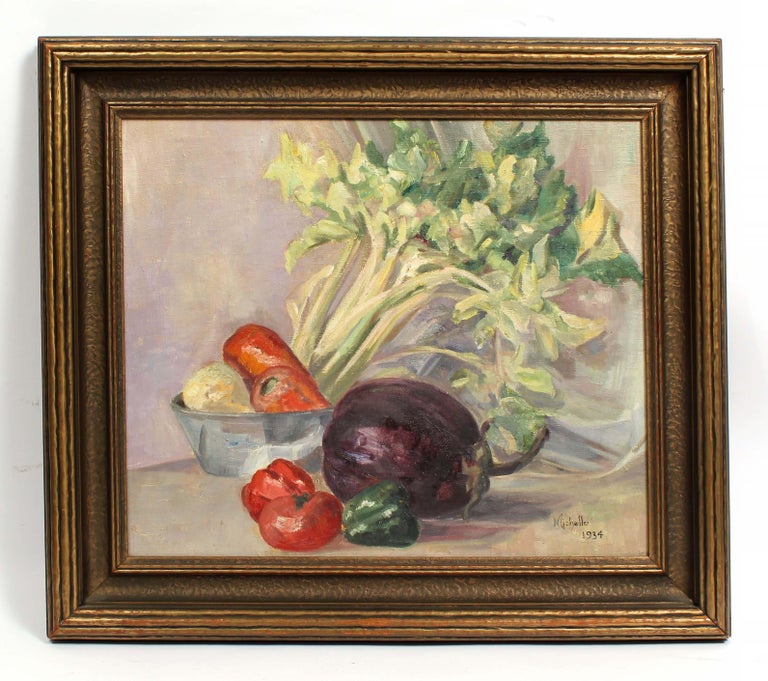 Oil Paintings Of Vegetables Modern Still Life Painting With Flowers