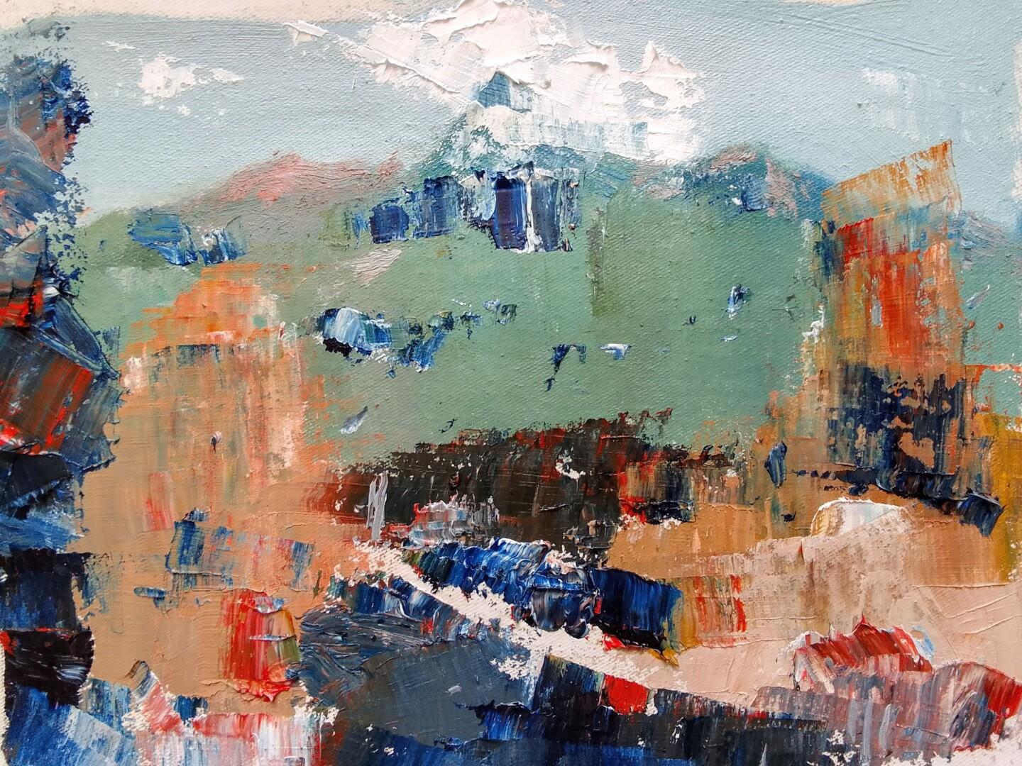 Unknown - Mountain Altai - Oil Painting by Dilshod Khudayorov, 2021 For ...