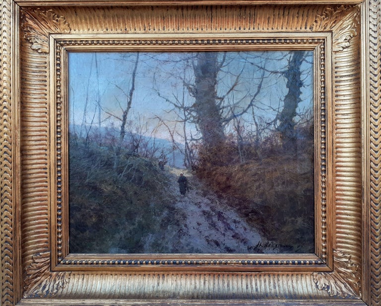 Unknown - Mysterious French Barbizon Grez Fontainebleau forest scene ...
