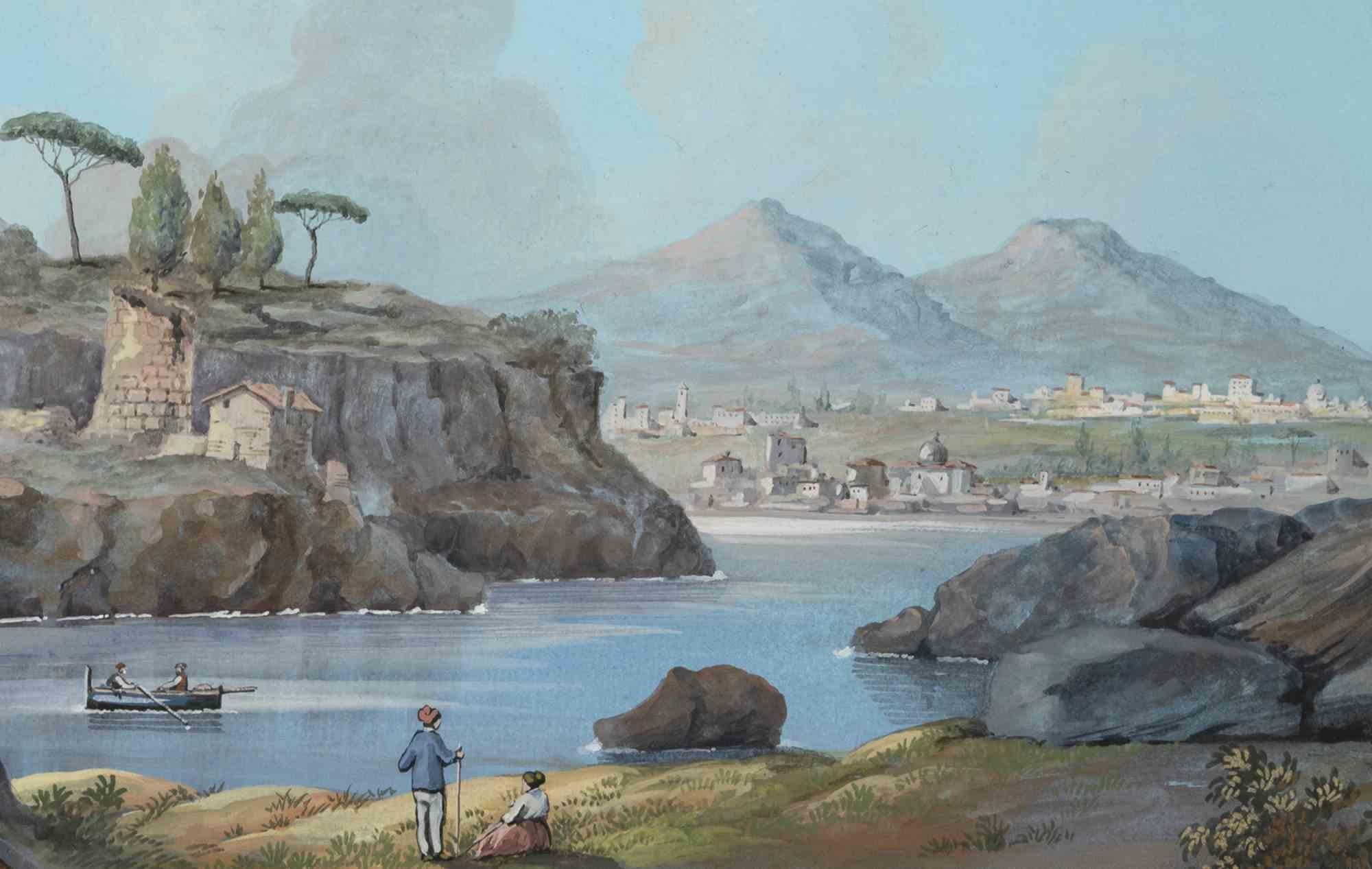 Unknown - Neapolitan Landscape - Painting - 19th Century at 1stDibs