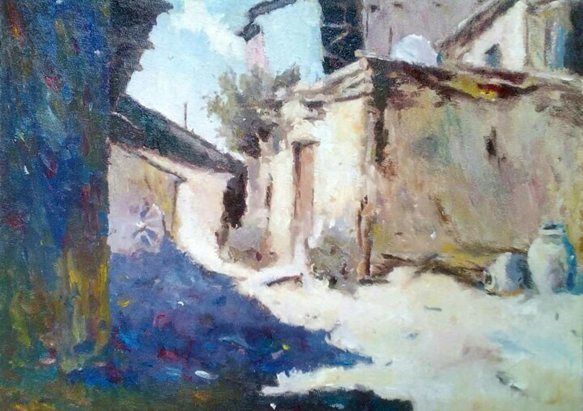 Unknown - Old street - Oil Painting by Dilshod Khudayorov, 2020 For Sale at 1stDibs