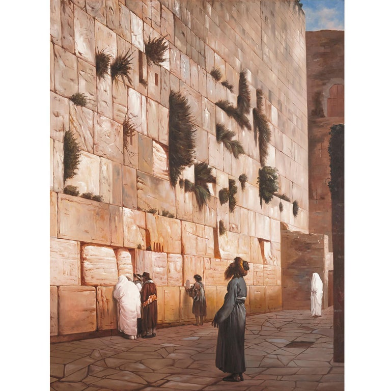 Unknown - Orientalist painting of Solomon's Wall after J.-L. Gérôme at ...