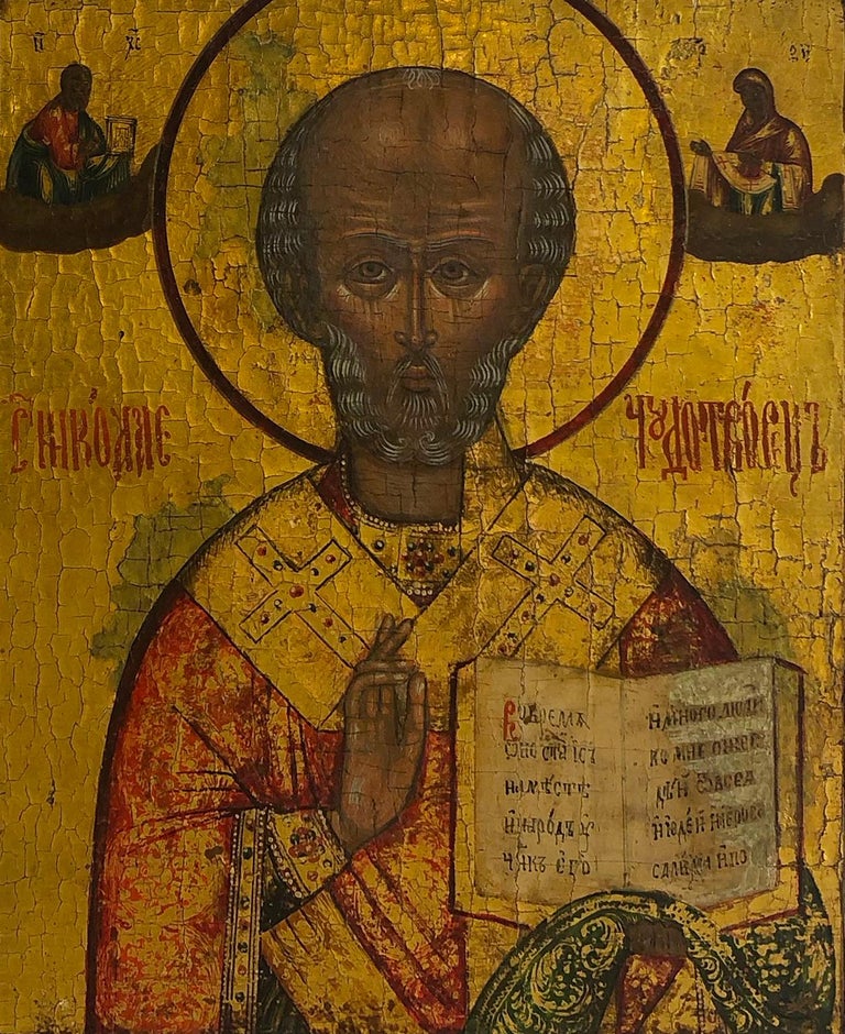 Unknown - Orthodox Icon of Saint Nicholas surrounded by scenes from his ...