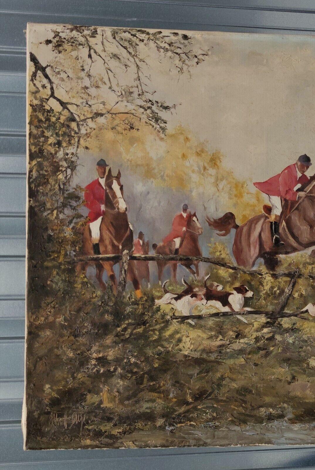 Unknown - Painting Parforcehunt Signed For Sale at 1stDibs