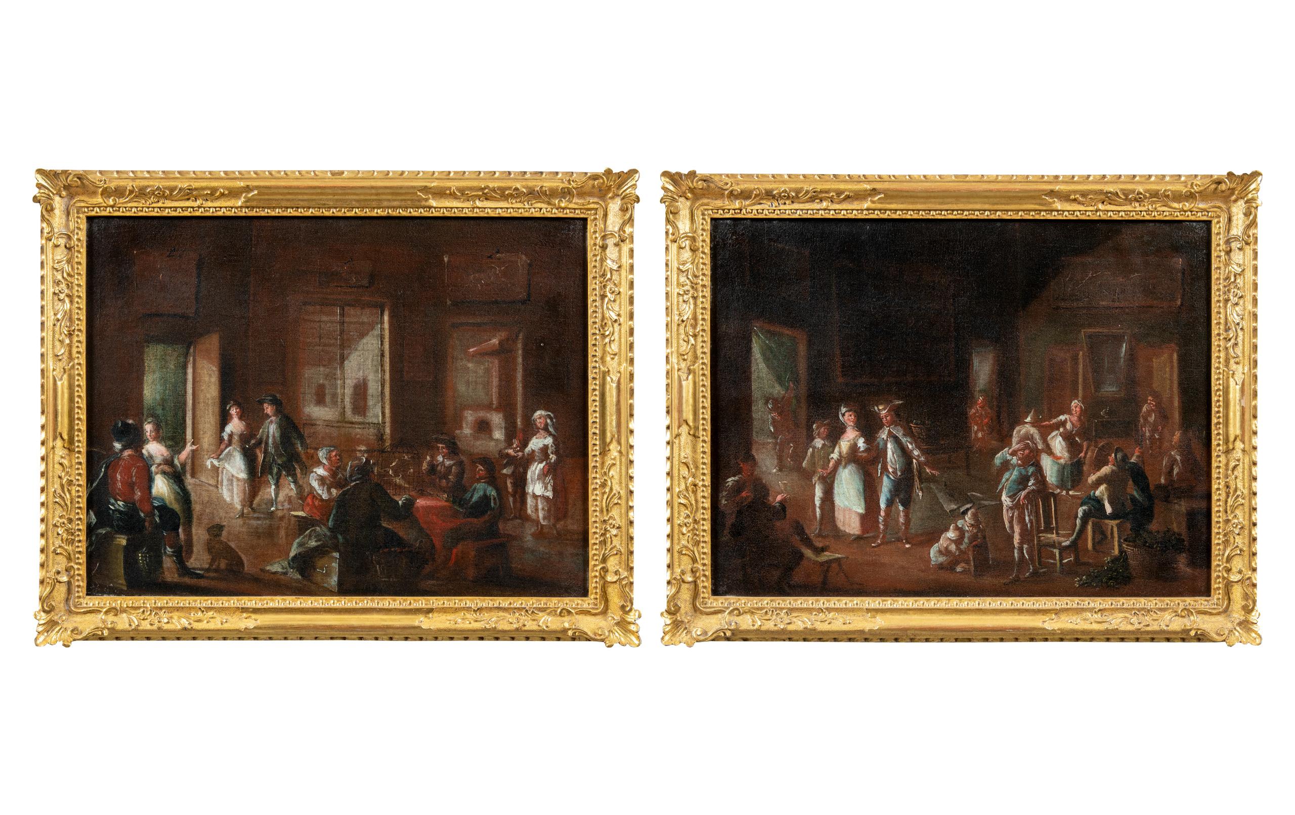 Unknown - Rococo Musical Recital Interior Oil Painting at 1stDibs