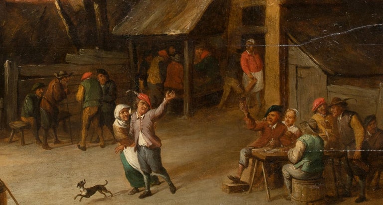 Unknown - Peasants Outside A Tavern, 17th Century For Sale at 1stDibs