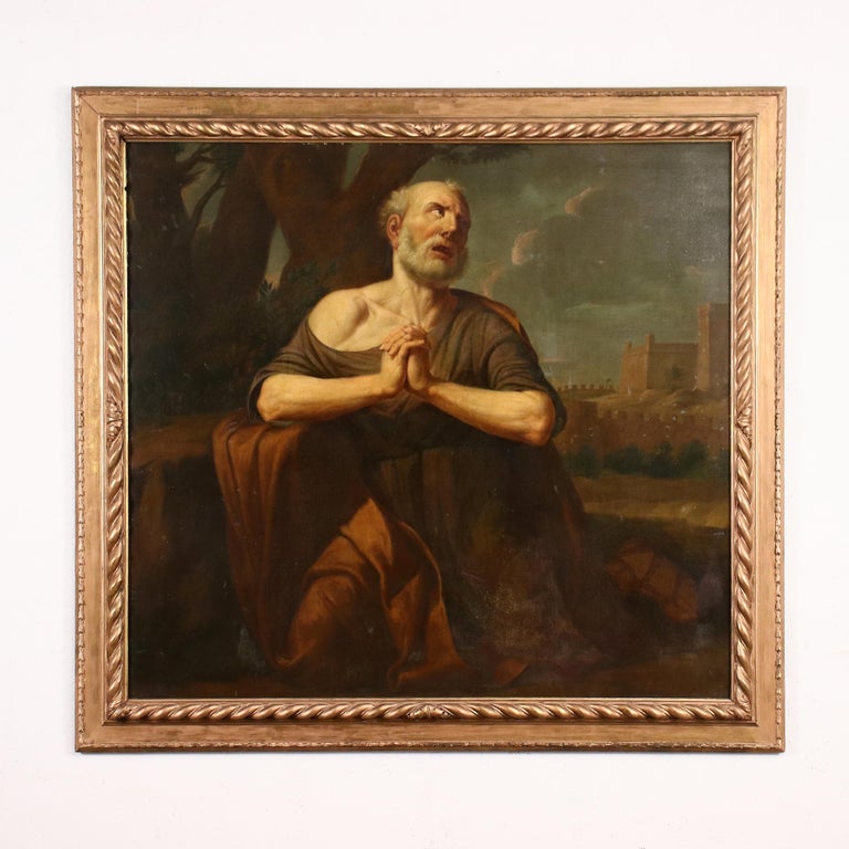 Unknown - Peter\'s Repentance Oil On Canvas 17th 18th Century at 1stDibs