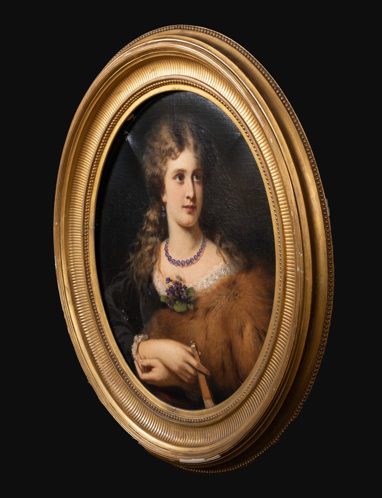 Unknown - Portrait Of A Lady, 19th Century, Vienna by Anton EBERT (1845 ...