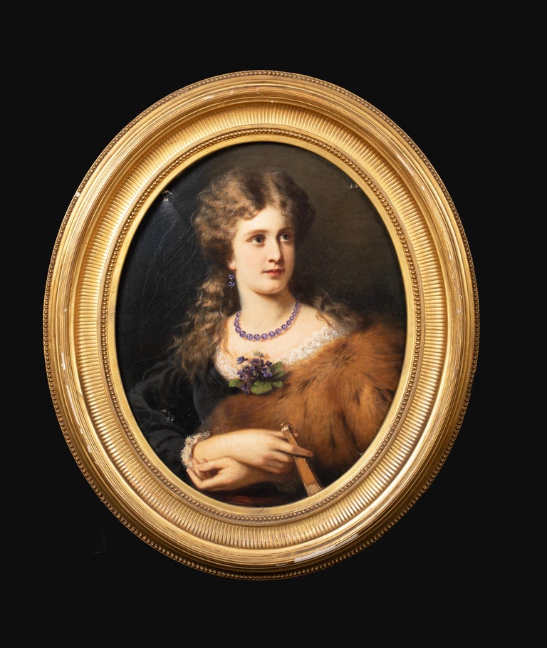Unknown - Portrait Of A Lady, 19th Century, Vienna by Anton EBERT (1845 ...