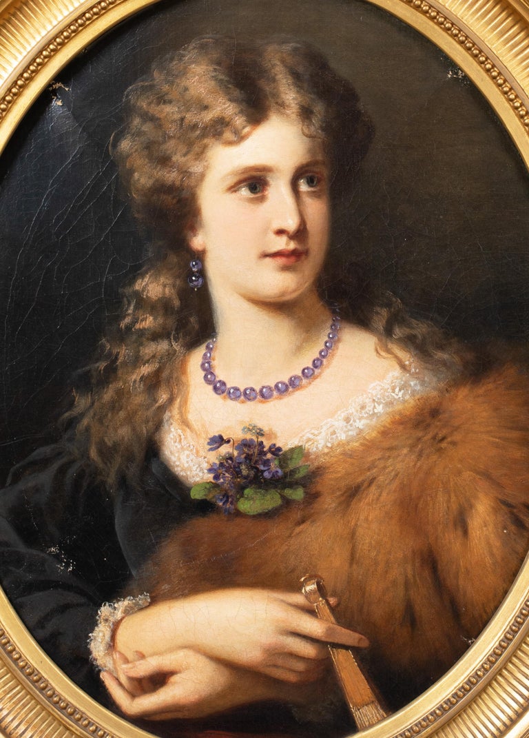 Unknown - Portrait Of A Lady, 19th Century, Vienna by Anton EBERT (1845 ...