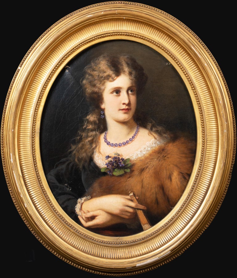 Unknown - Portrait Of A Lady, 19th Century, Vienna by Anton EBERT (1845 ...