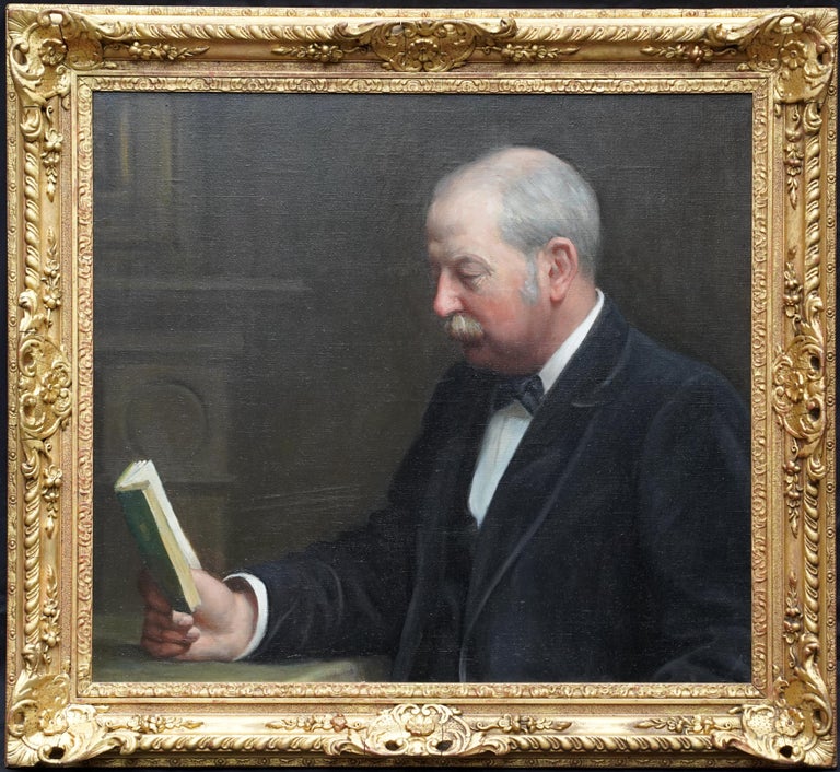 Unknown - Portrait of a Man Reading in an Interior - British Edwardian ...