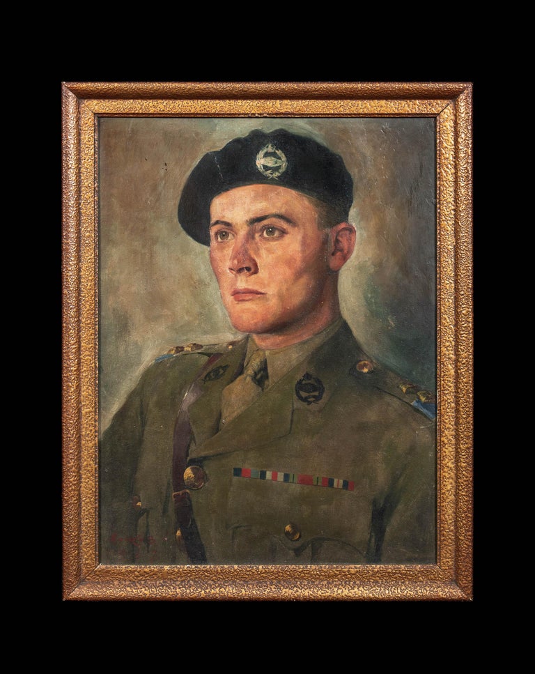 Unknown - Portrait of A Tank Officer, circa 1940 For Sale at 1stDibs