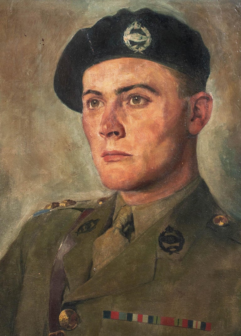 Unknown - Portrait of A Tank Officer, circa 1940 For Sale at 1stDibs