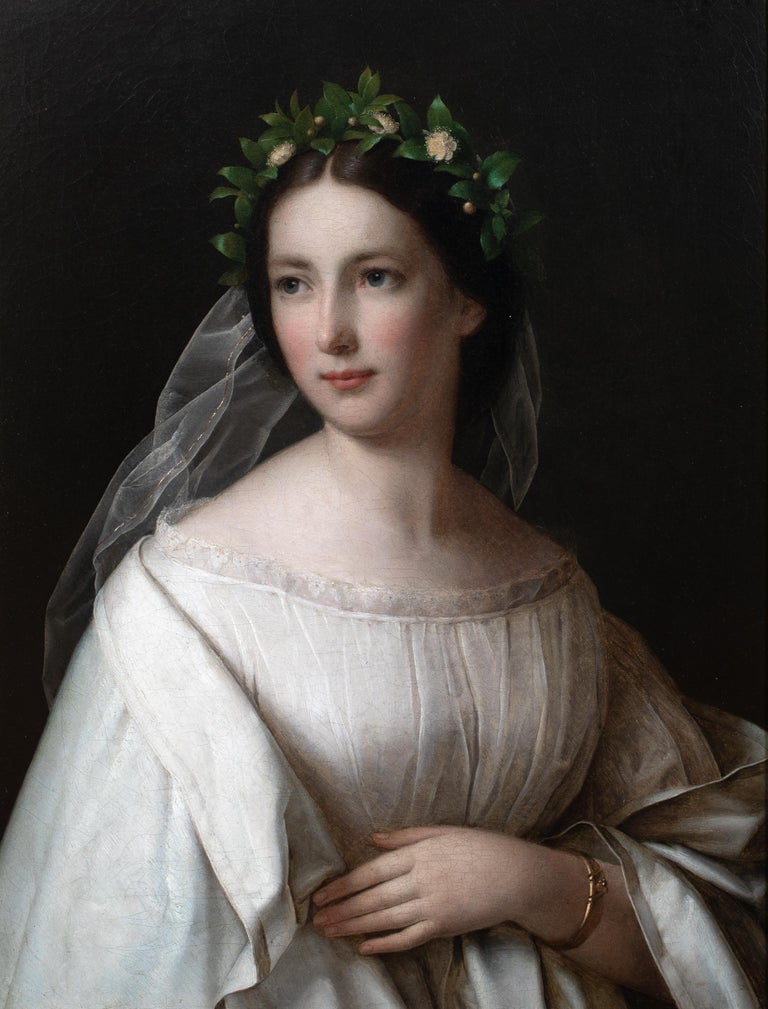 Unknown - Portrait Of A Young Bride, circa 1810 circle of Joseph Karl ...