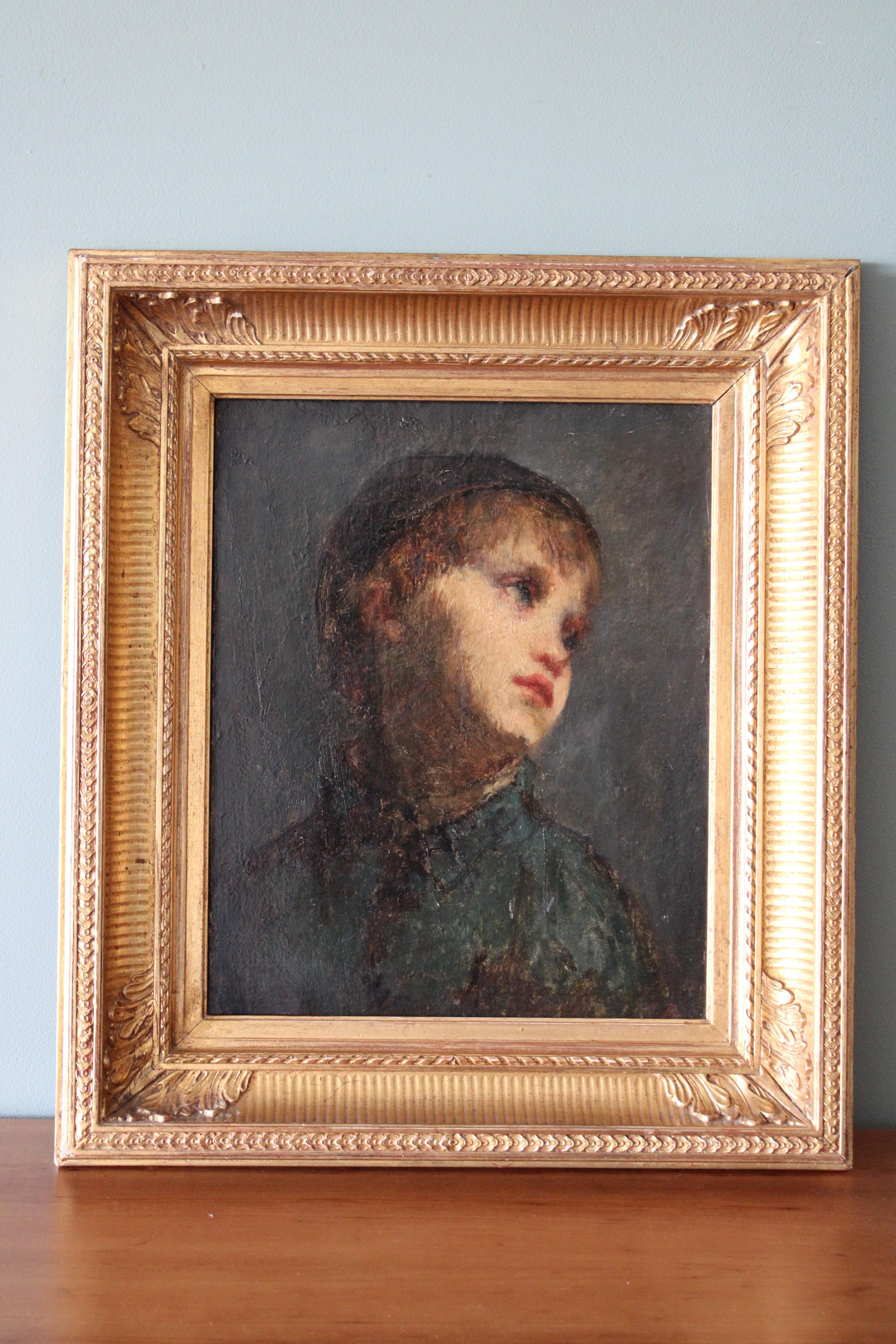 Unknown - Portrait of a young man, impressionist oil painting, 19th century male portrait For ...