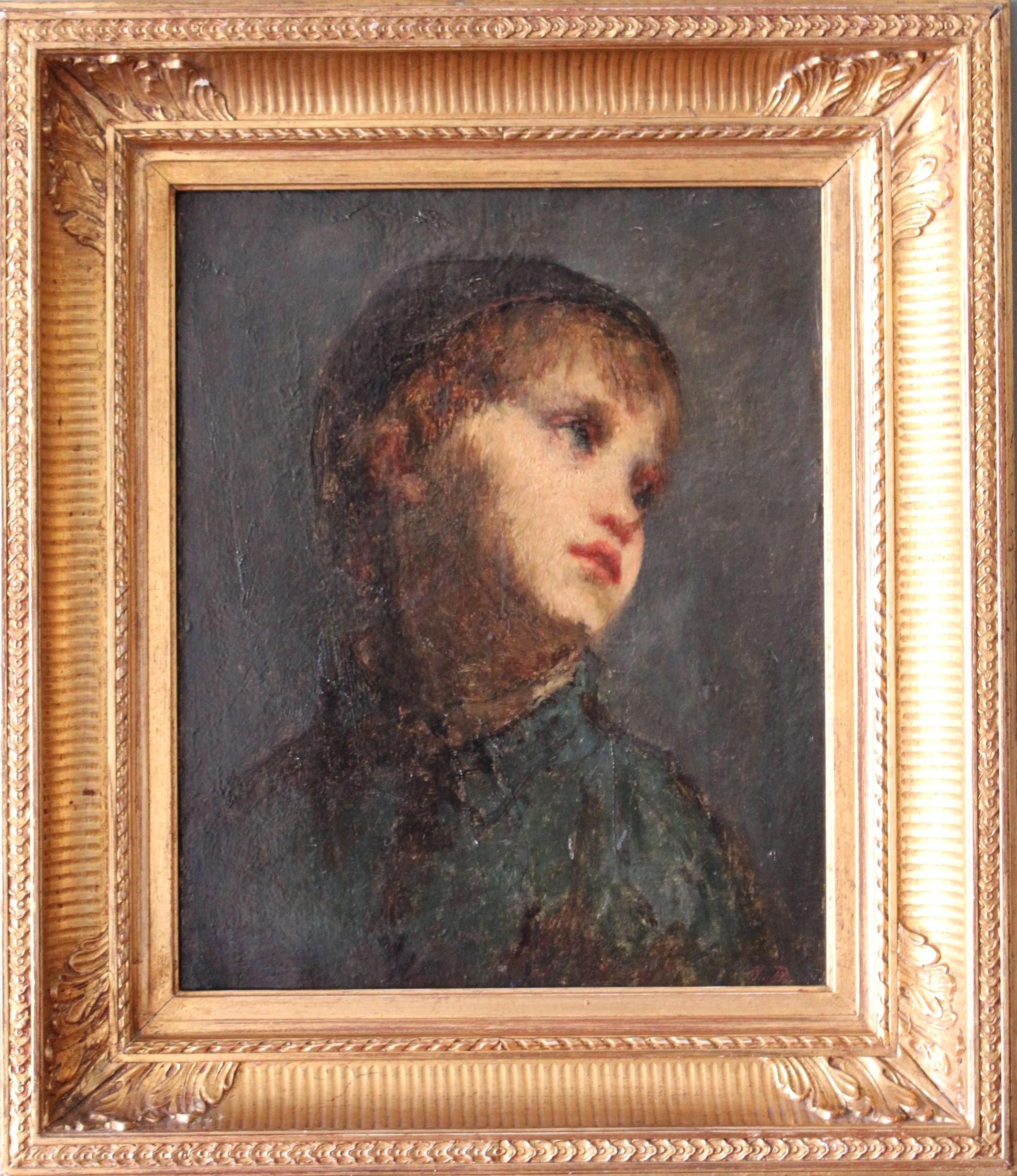 Unknown - Portrait of a young man, impressionist oil painting, 19th century male portrait For ...