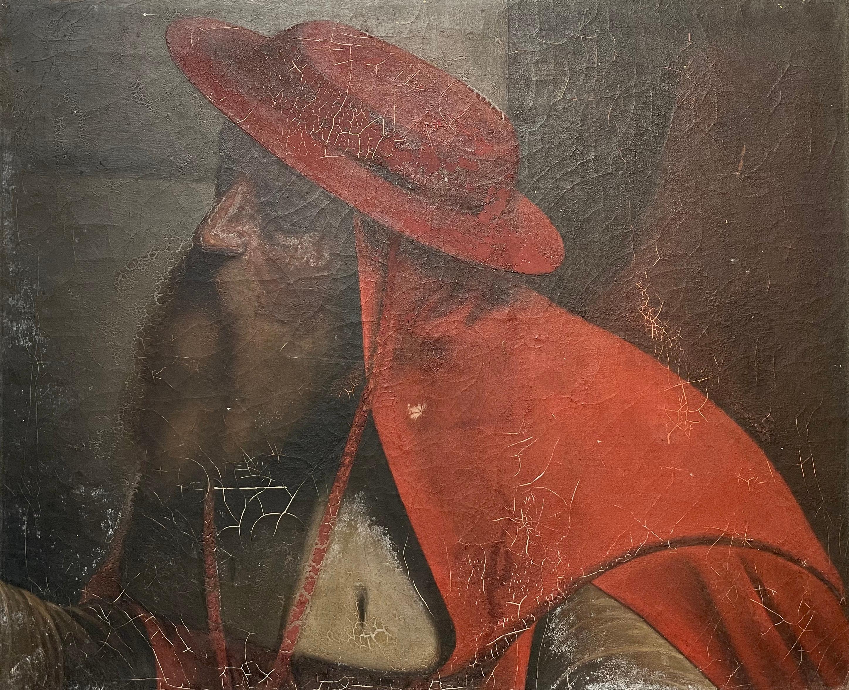 Unknown - Portrait Of Cardinal, Oil On Canvas 19th Century To Be ...