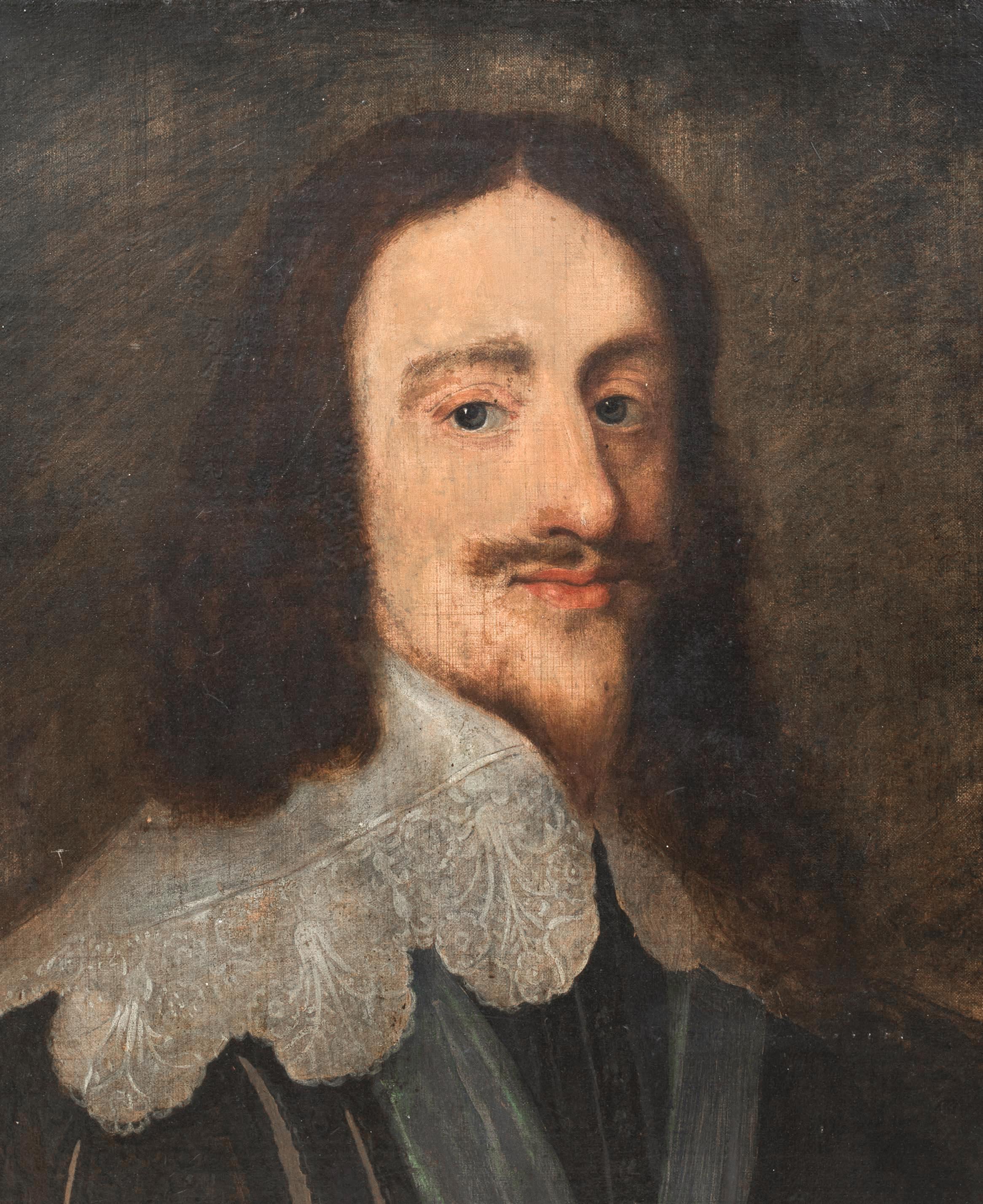 Unknown - Portrait du roi Charles Ier d'Angleterre ( 1600-1649), 17ème ...