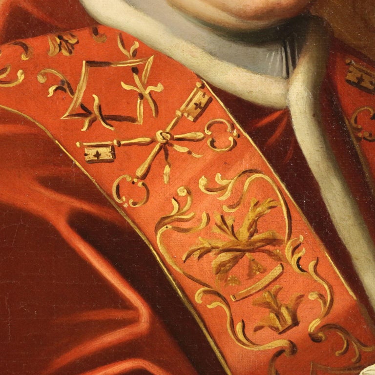 Unknown - Portrait Of Pope Pius VI Oil On Canvas 18th Century at 1stDibs