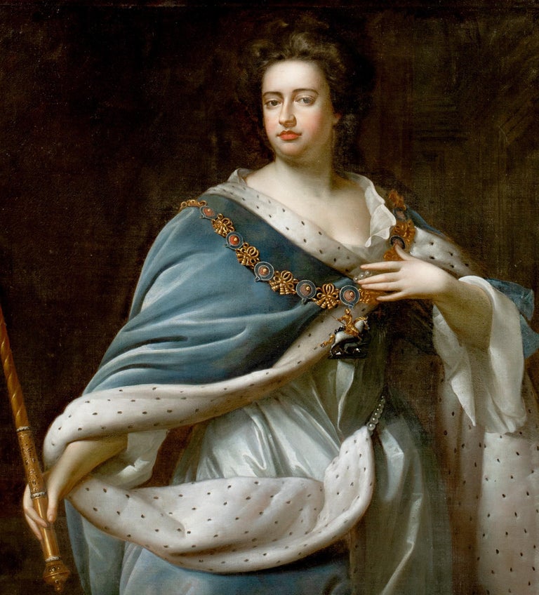 Unknown - Portrait Of Queen Anne (1665-1714) , 17th Century at 1stDibs