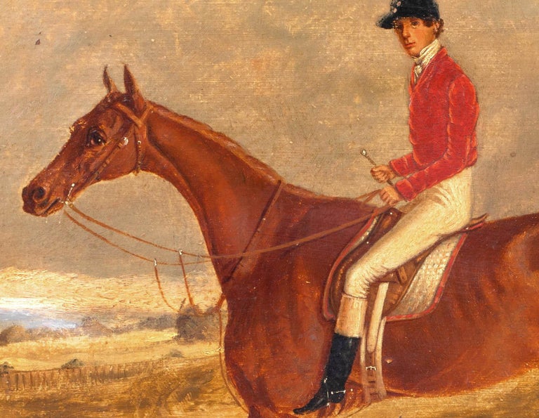 Unknown - Portrait Of Race Horse "Mary Machree" With Jockey Up Top ...