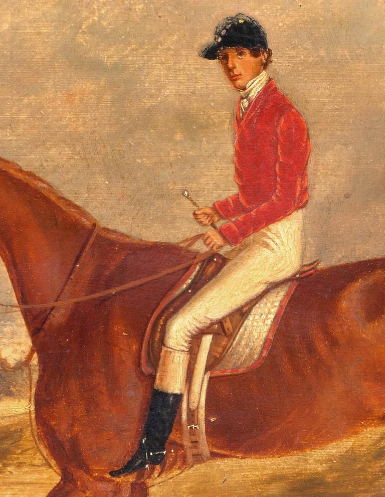 Unknown - Portrait Of Race Horse "Mary Machree" With Jockey Up Top ...