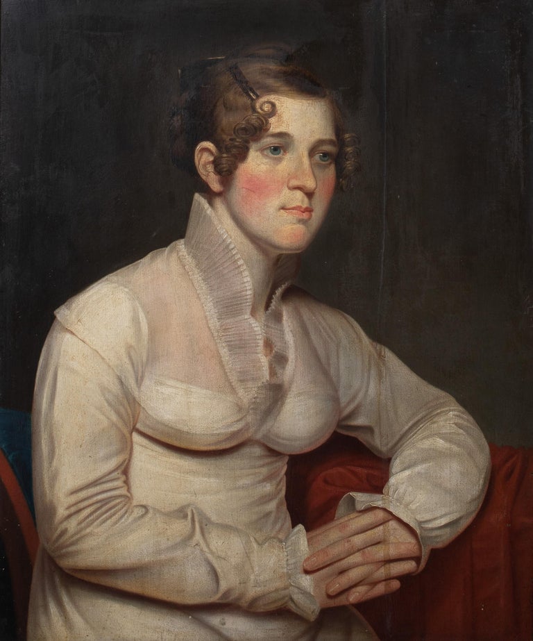 Unknown - Portrait Of The Artists Wife, Mrs Thompson of Middleborough ...