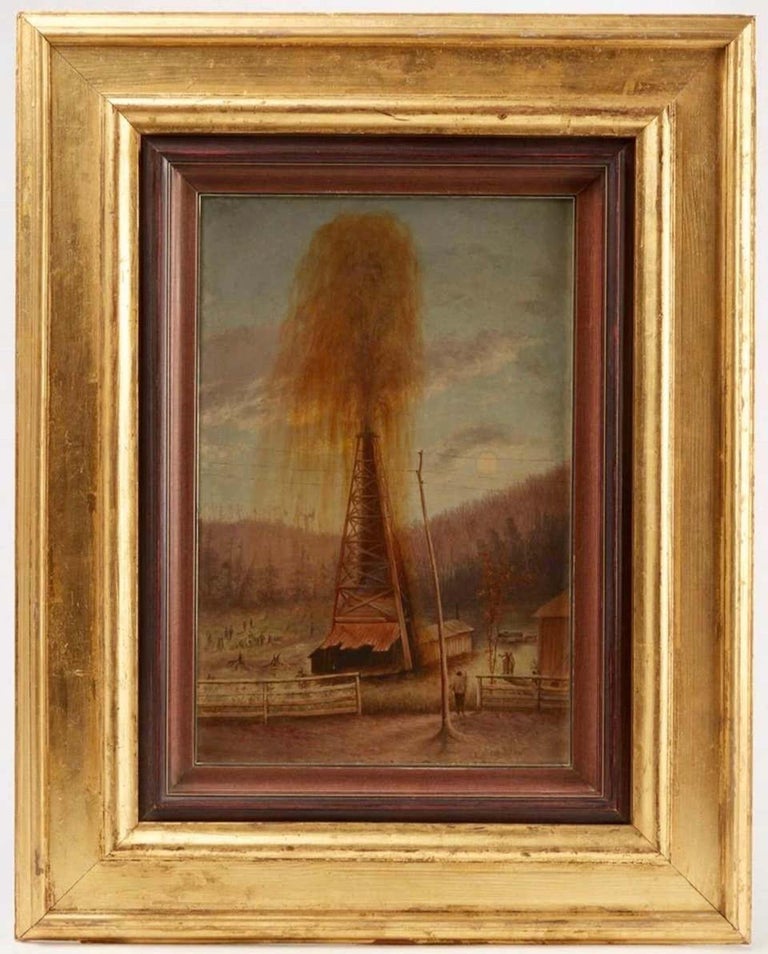 Unknown - Rare Pair of Late 19th Century Oil Well Derrick Signed ...