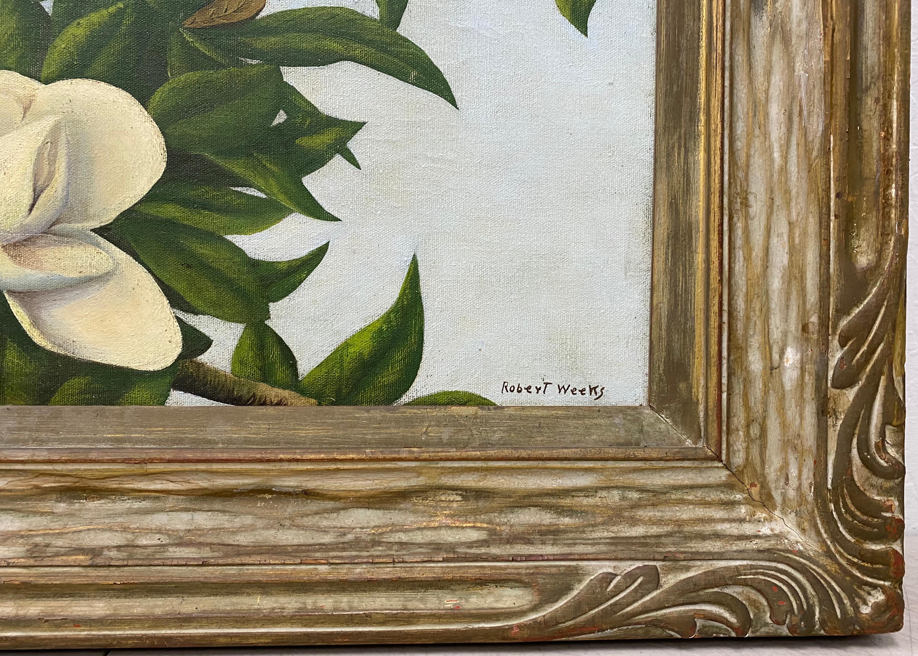 Unknown - Robert Weeks "Pink Cockatoo's and Magnolia Blossoms" Original ...