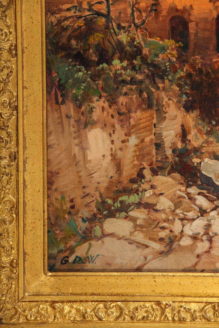 Unknown - Roman Landscape Depicting the Colosseum and the Via Sacra Oil ...