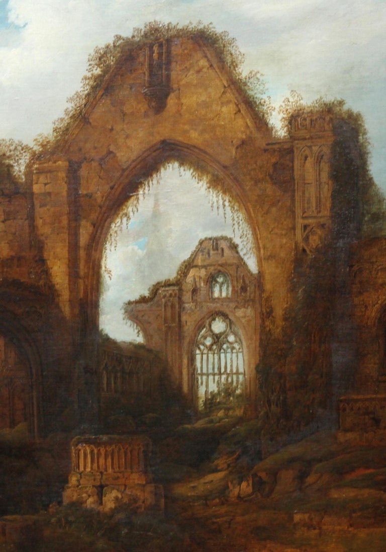 Unknown - Romantic Abbey Ruins, Haughmond - British art 19thC religious ...