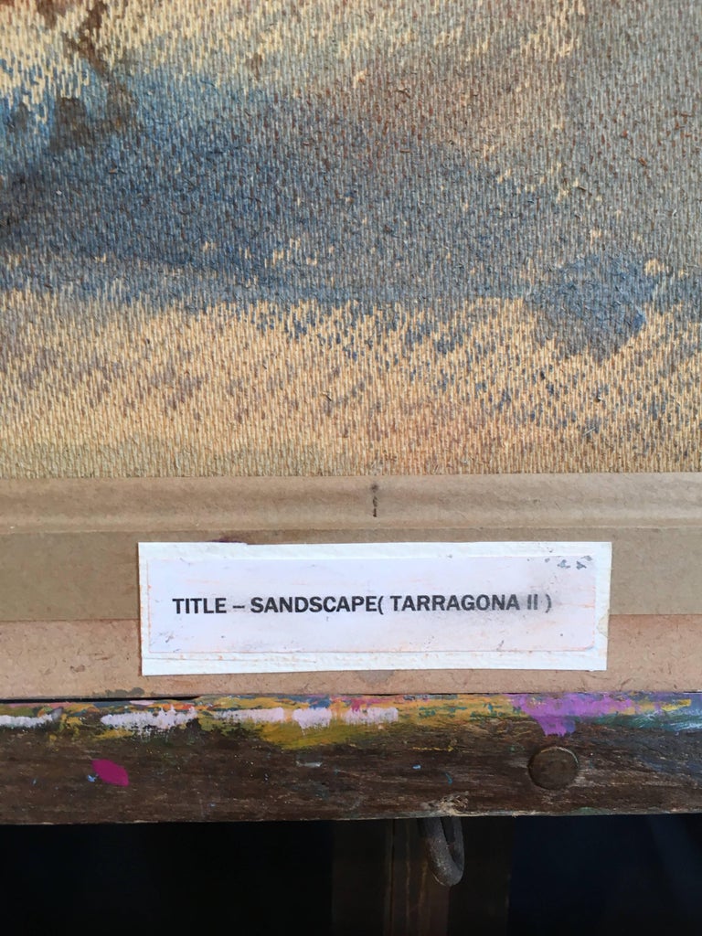 Unknown - 'Sandscape' Large Abstract Oil Painting For Sale at 1stDibs