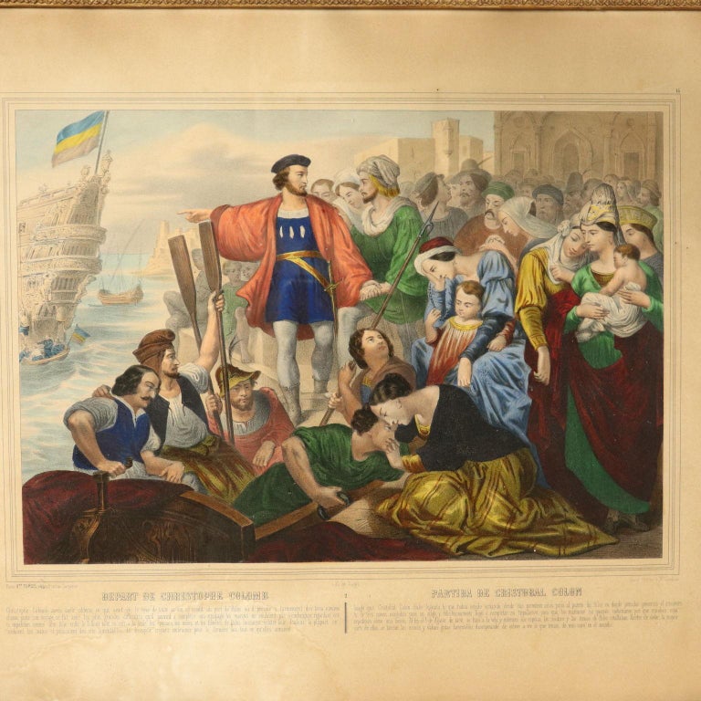 Unknown - Set of Six French Lithographs Voyages of Christopher Columbus ...