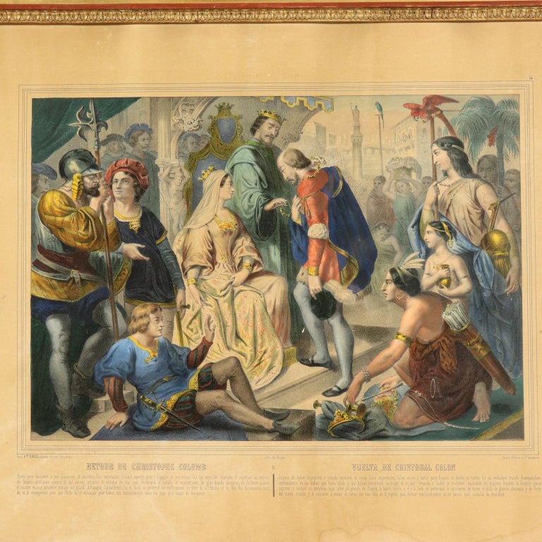 Unknown - Set of Six French Lithographs Voyages of Christopher Columbus ...