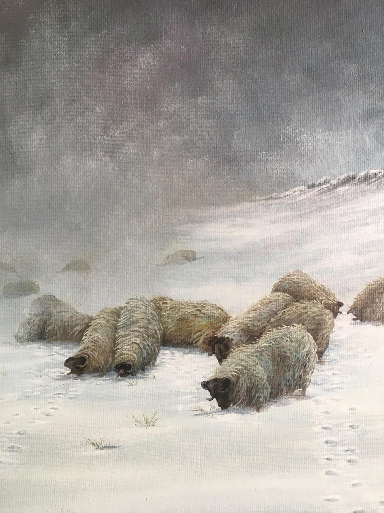 Unknown - Snow Scene, Impressionist Landscape, Signed Oil Painting at ...