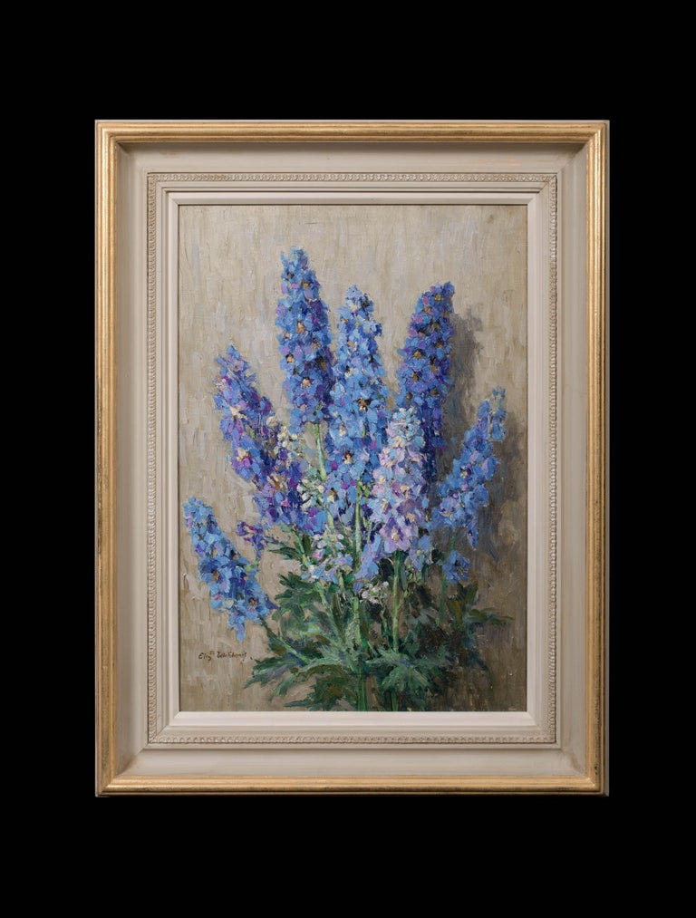 Unknown - Still Life Of Blue Delphiniums, circa 1900 by ELIZABETH ...