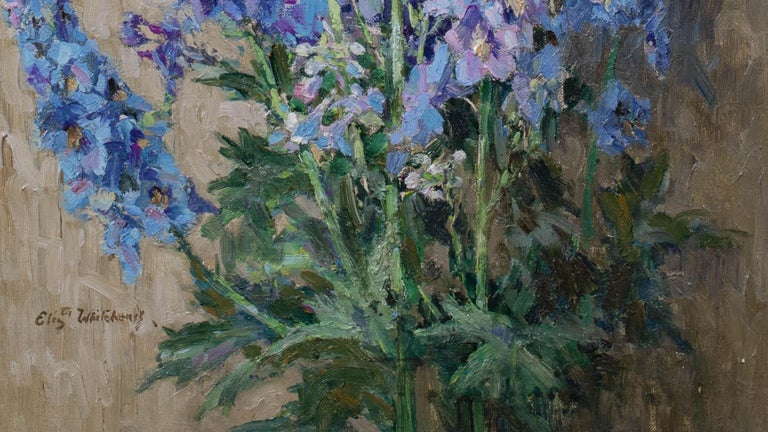 Unknown - Still Life Of Blue Delphiniums, circa 1900 by ELIZABETH ...