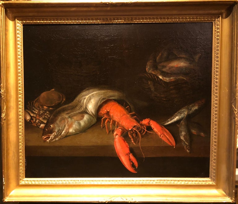 Unknown - Still Life with Fish, Crabs and Lobster at 1stDibs