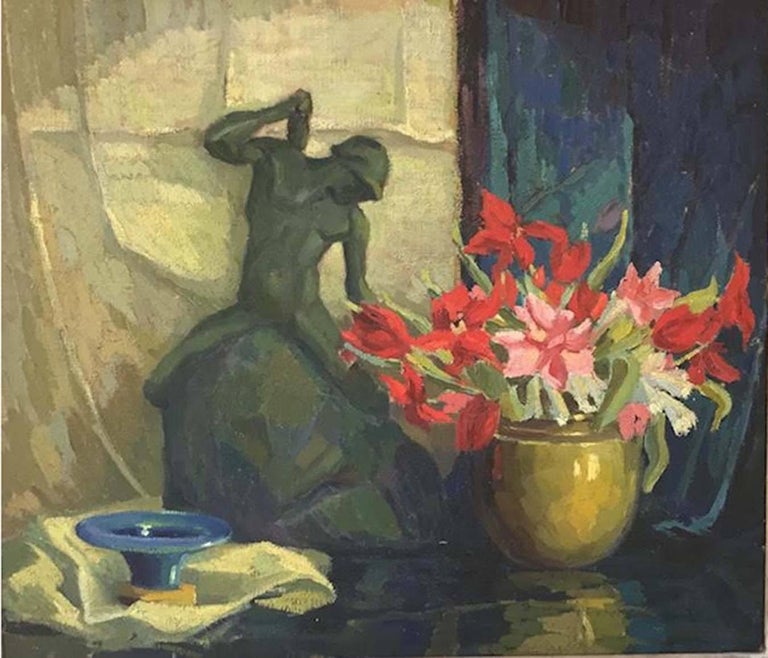 Unknown - Still Life with Statue at 1stDibs