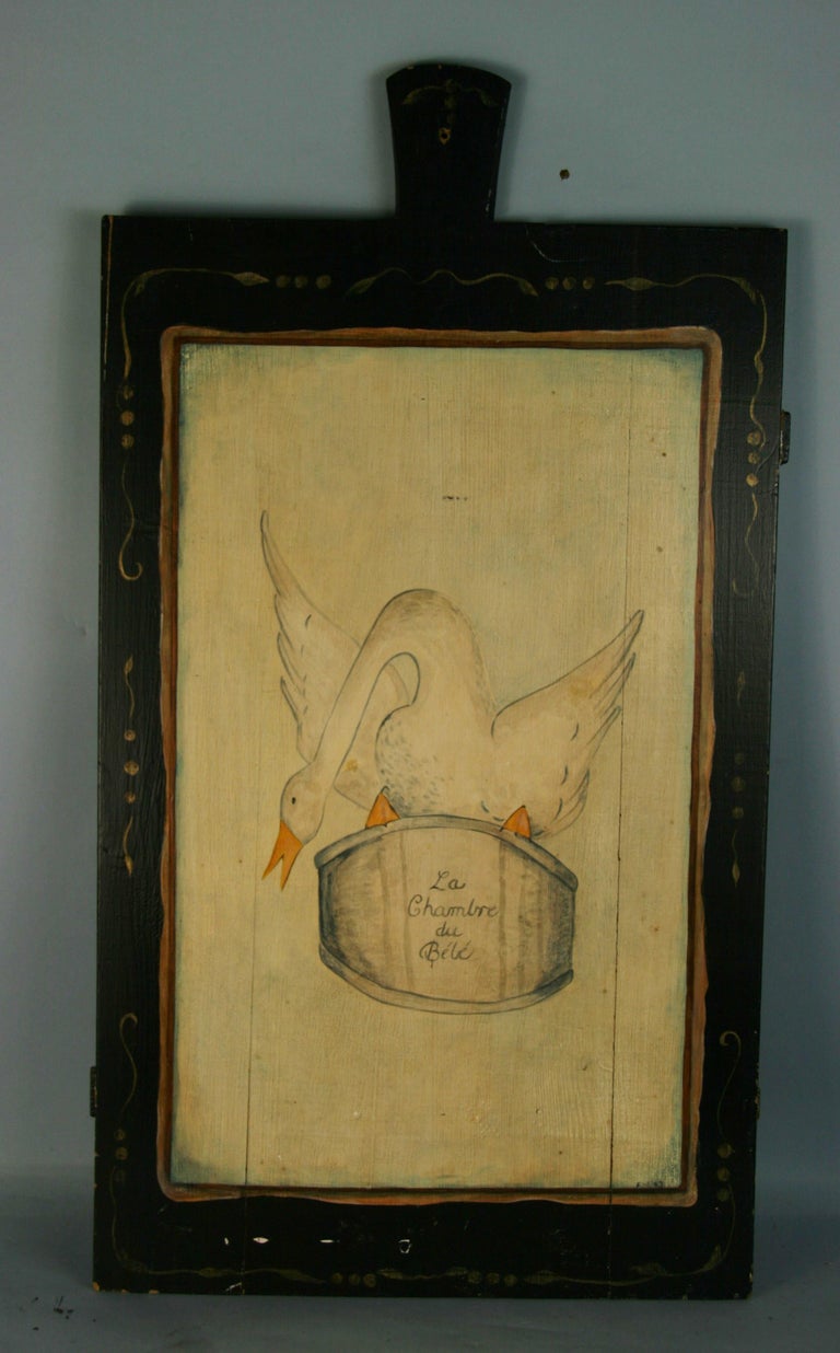 Unknown - Vintage Impressionist Stork Oil Painting on Wood Panel :La ...