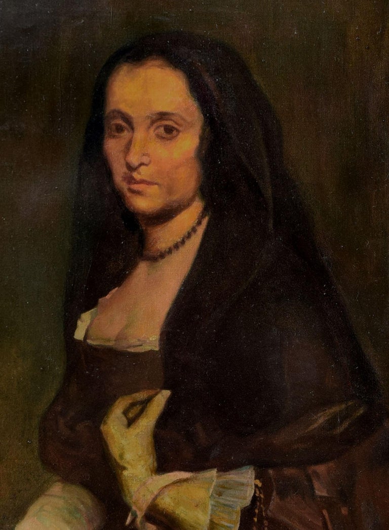 Unknown - Study of Diego Valasquez's Lady with a Fan Portrait at 1stDibs