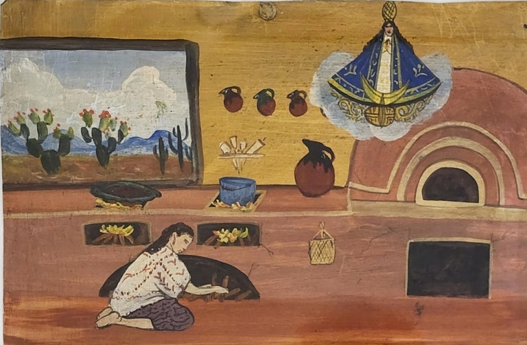 Unknown - Thanks to the Virgen of San Juan, Ex-Voto, Retablo, Painting ...