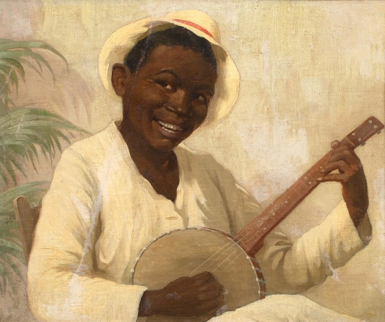 Unknown - The Banjo Player, 19th century For Sale at 1stDibs