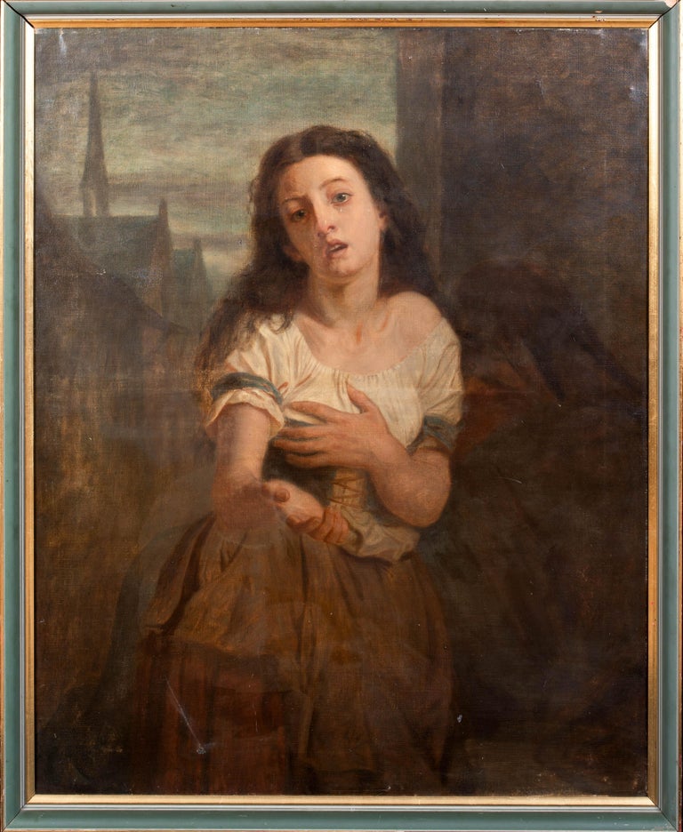 Unknown - The Beggar Girl, 19th century Pre-Raphaelite Large 19th For ...